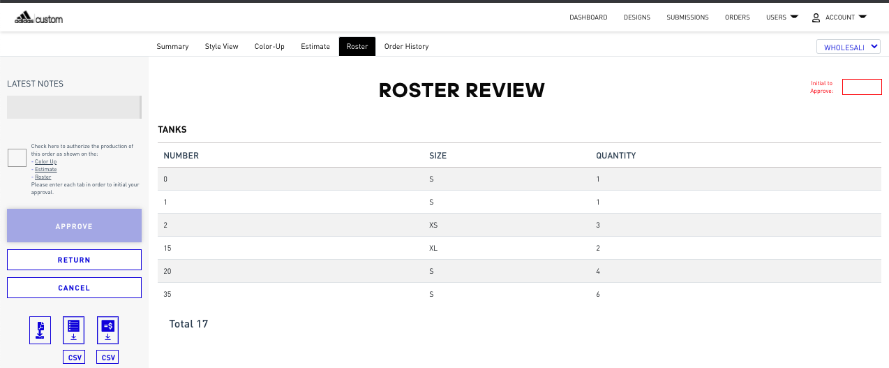 About the Order Approval Process – Adidas Custom