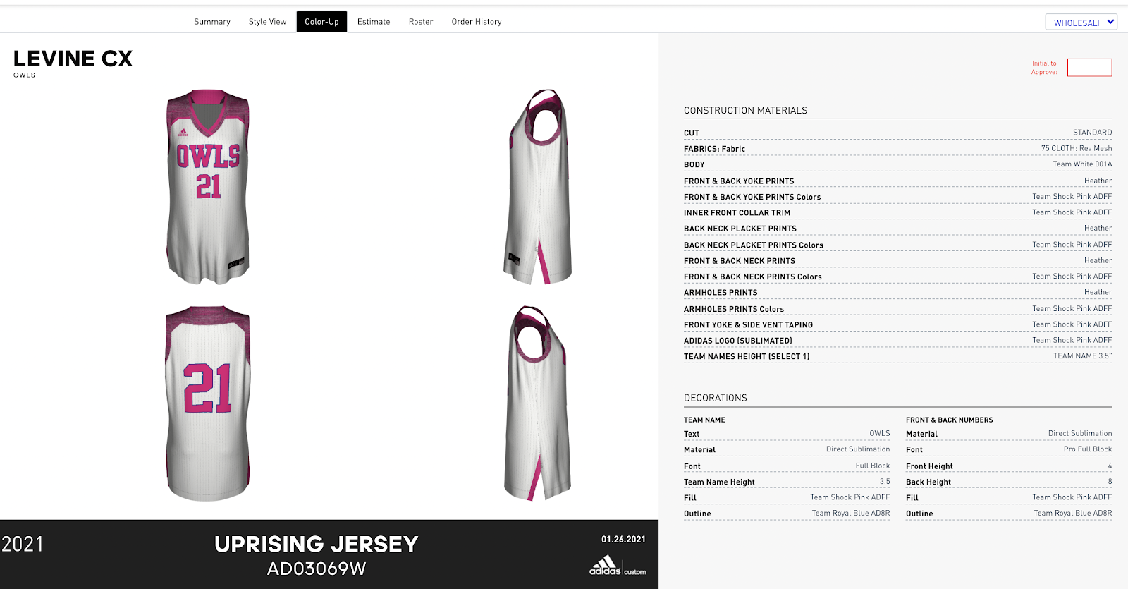 About the Order Approval Process – Adidas Custom