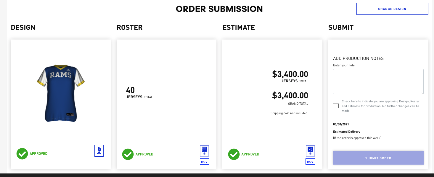 Reviewing and Submitting Your Design – Adidas Custom